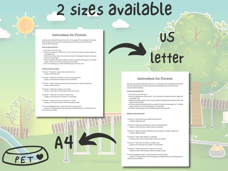 Puppy Scavenger Hunt Printable Kids Game for Children New Puppy ...