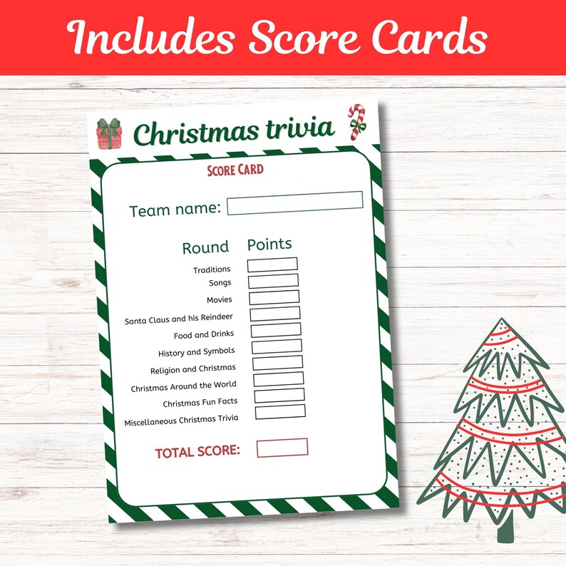 Christmas Party Game Printable Holiday Family Game Digital Download Fun ...