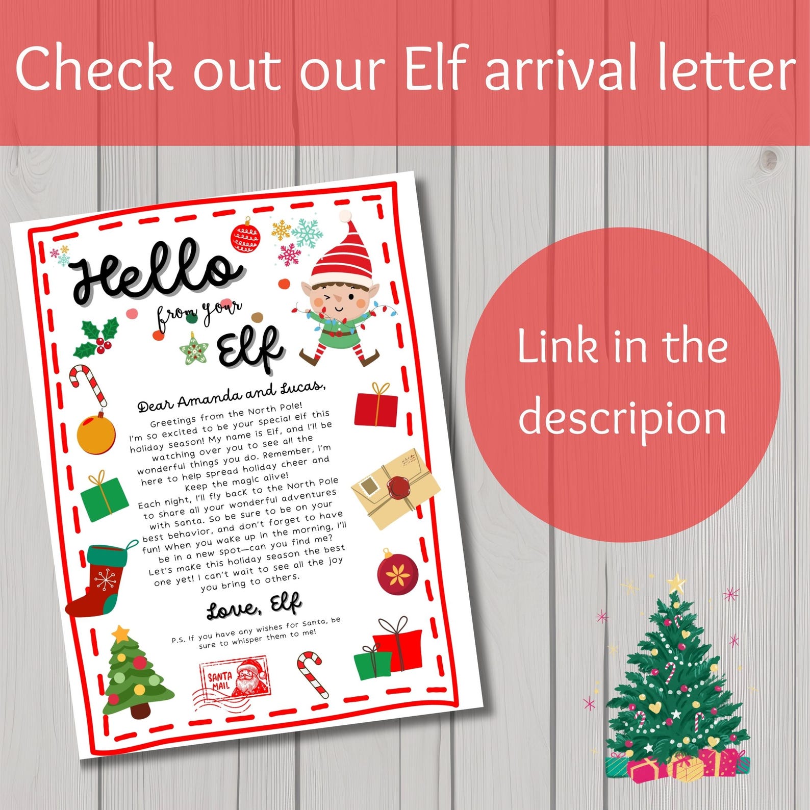 Printable Elf Goodbye Letter Template Festive Holiday Magic Elf Letter ...