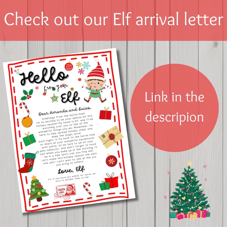 Printable Elf Goodbye Letter Template Festive Holiday Magic Elf Letter ...