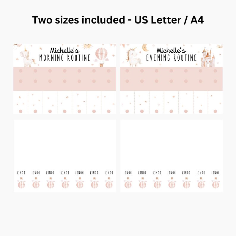 Morning & Evening Routine Chart for Kids 1000 Daily Routine Cards ...