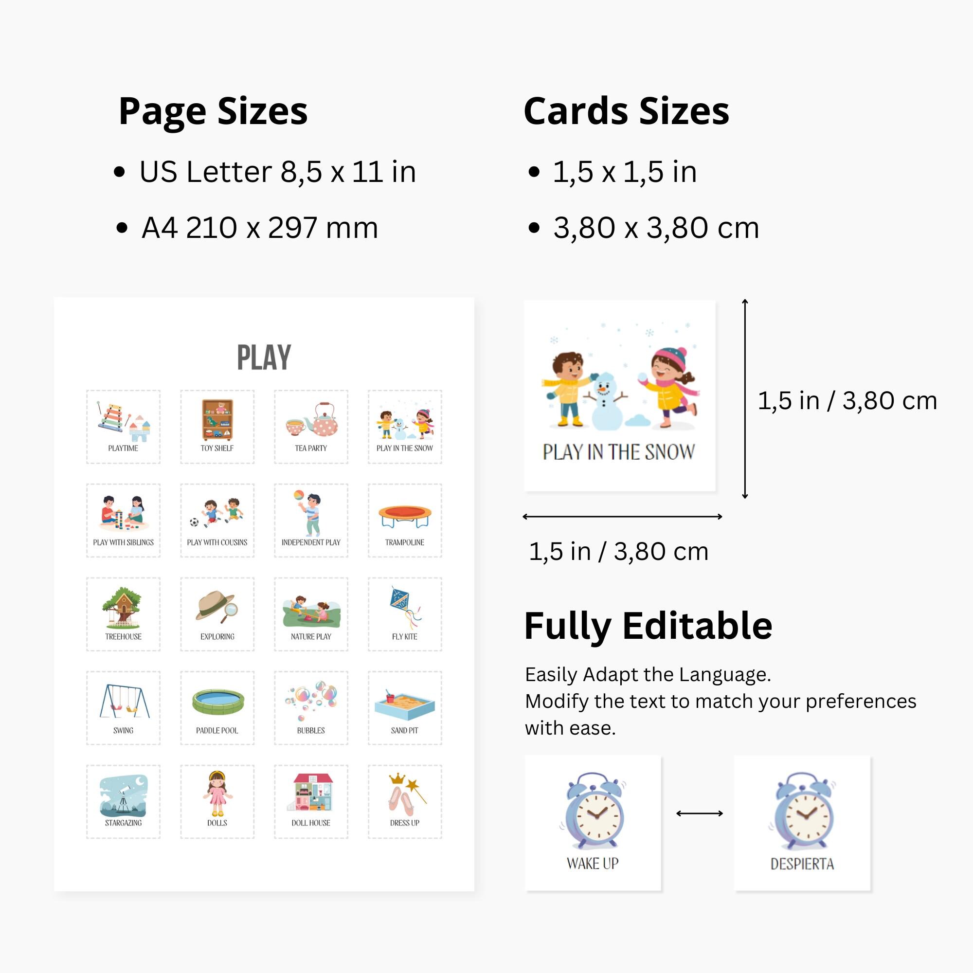 1000 Editable Daily Routine Cards & Charts for Kids, Visual Schedule ...