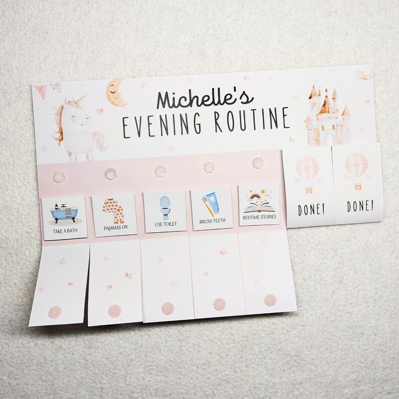 Morning & Evening Routine Chart for Kids 1000 Daily Routine Cards ...