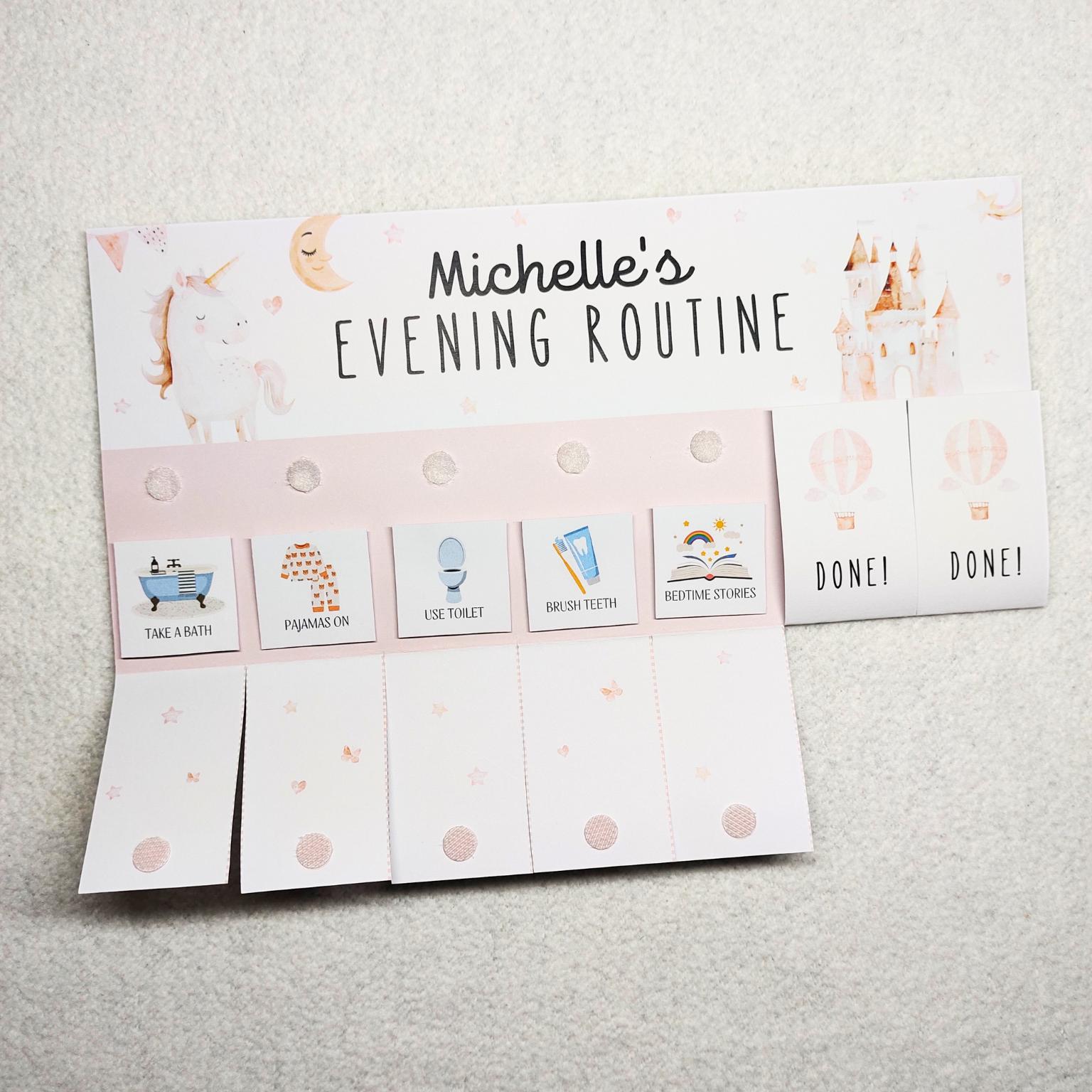 Morning & Evening Routine Chart for Kids 1000 Daily Routine Cards ...