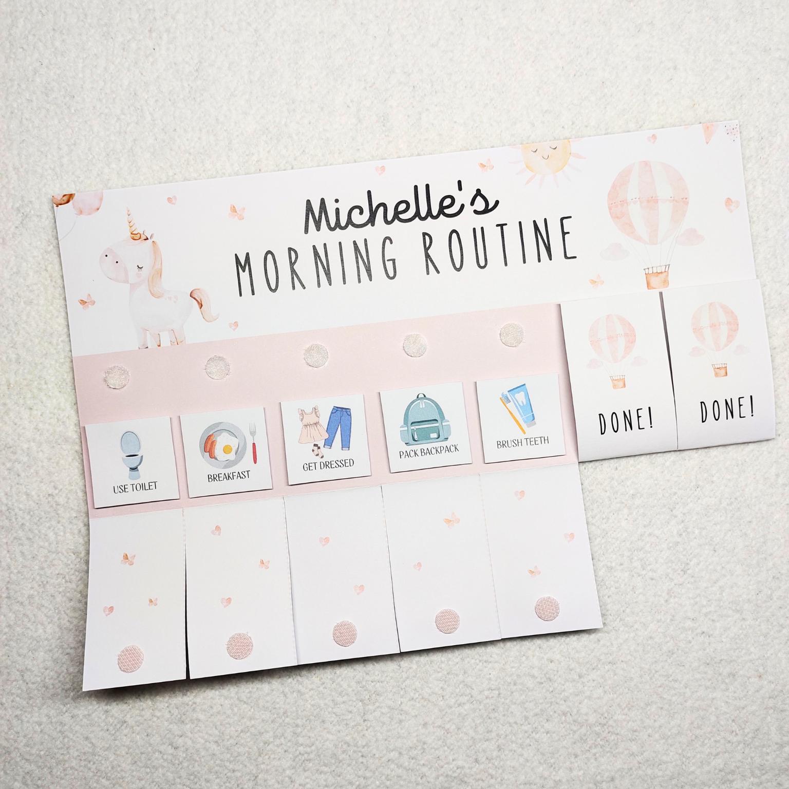 Morning & Evening Routine Chart for Kids 1000 Daily Routine Cards ...