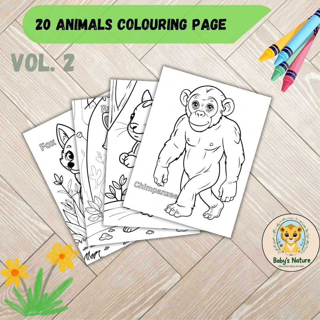 20 Animals Coloring Pages for Adult and Kids | Animals Coloring Pages ...