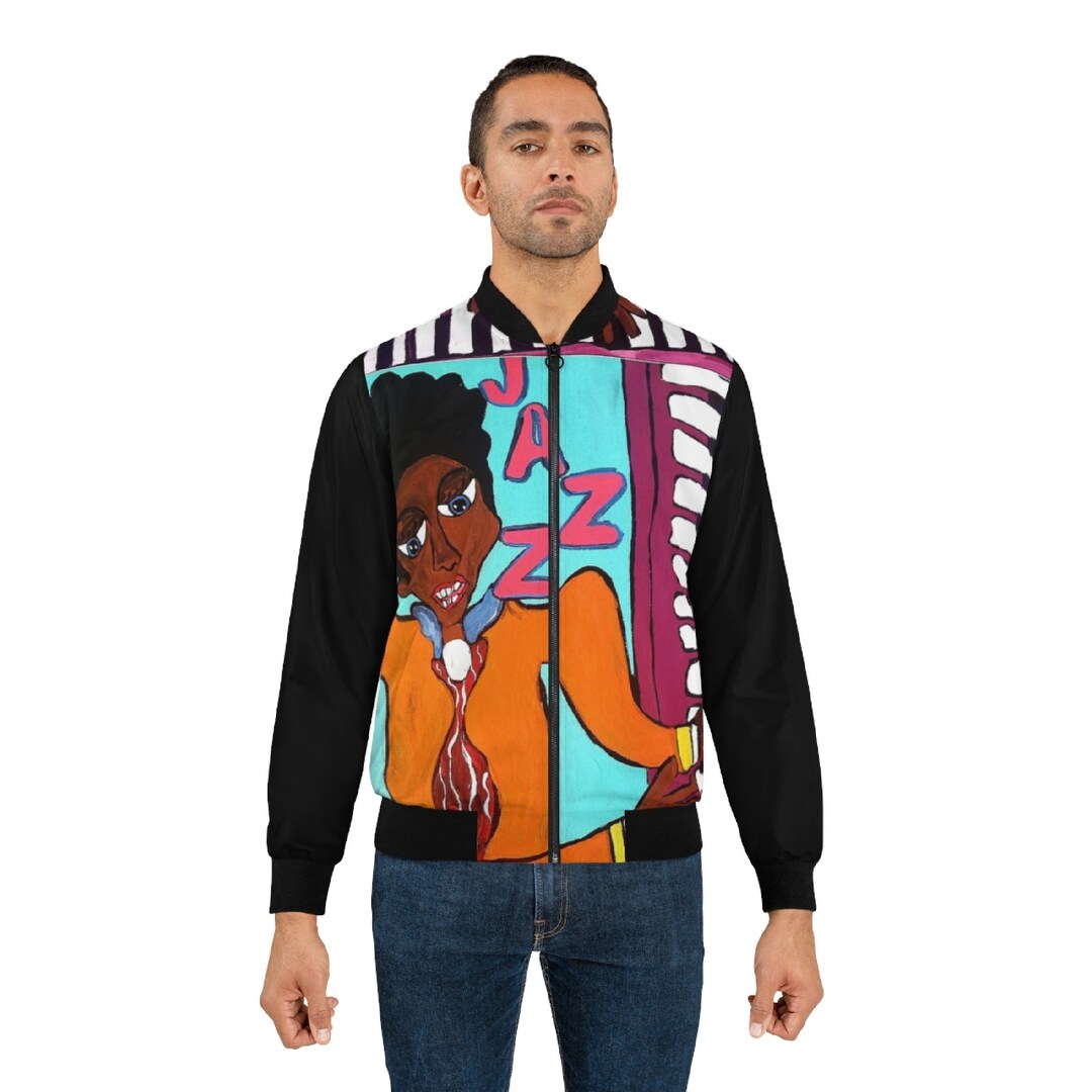 Jazz piano Man Unisex AOP Bomber Jacket - Etsy