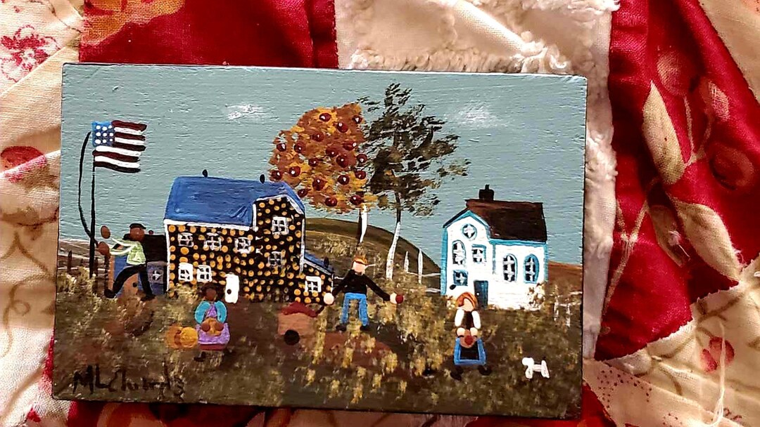 Handpainted Folk Art, Printing Press Block - Etsy