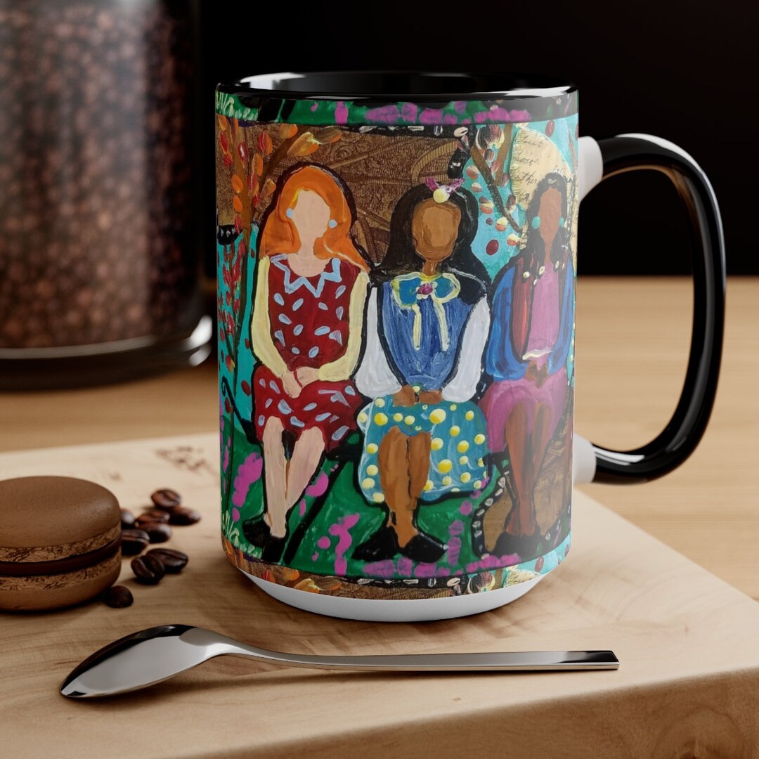 Park Bench Gossip Group, Accent Mug - Etsy