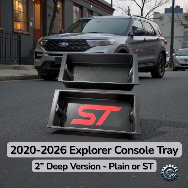 Ford Explorer Deep Center Console Tray, 2" Depth More Cubic Storage ...