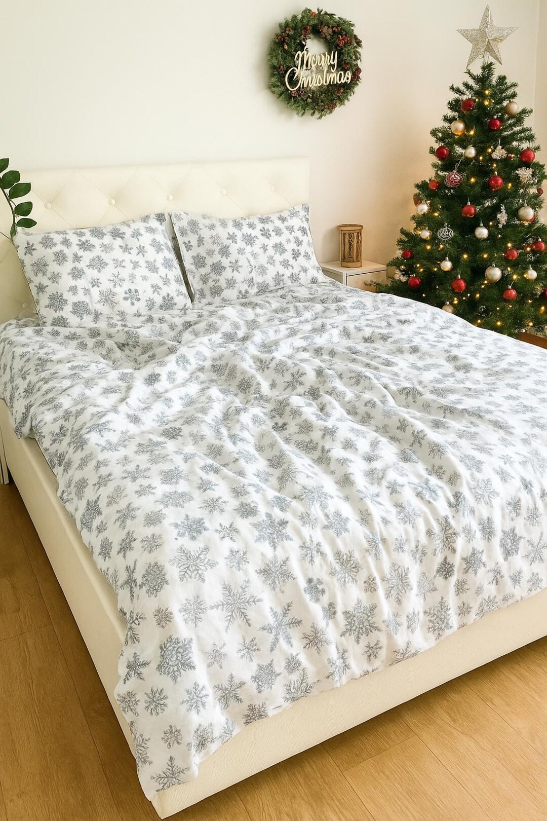 Luxury Christmas Bedding Set, Cotton Bed Linens and Flannel Sheets ...