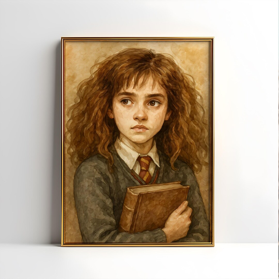 Printable Wall Art - Clever Young Witch Watercolor Portrait - Greatest ...