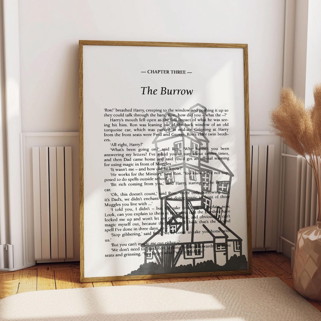 Printable Wall Art - HP Second Book Chapter 3 - the Burrow - Witch and ...