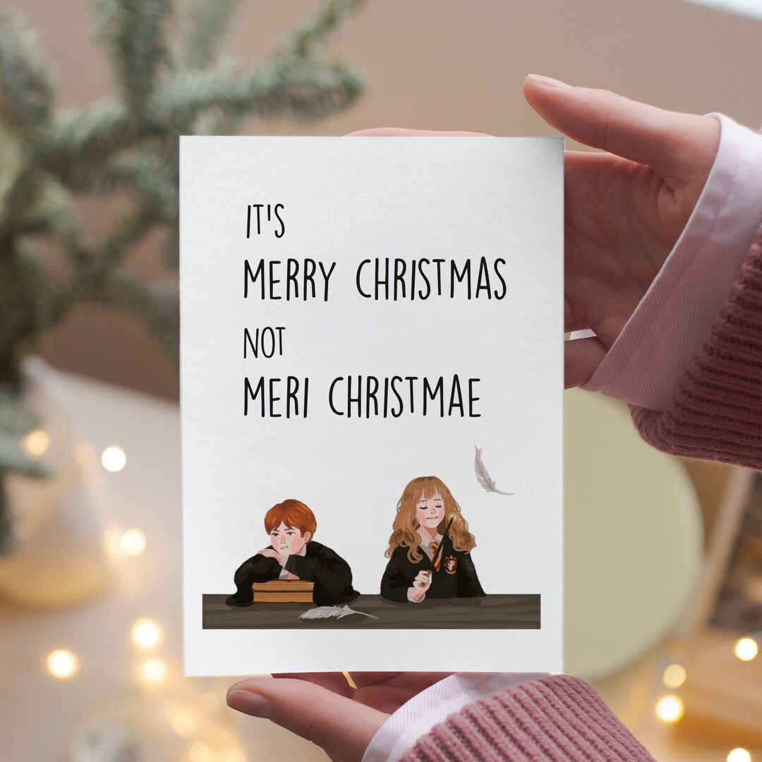 Printable Christmas Card Merry Christmas Not Meri Christmae Fun Holiday ...