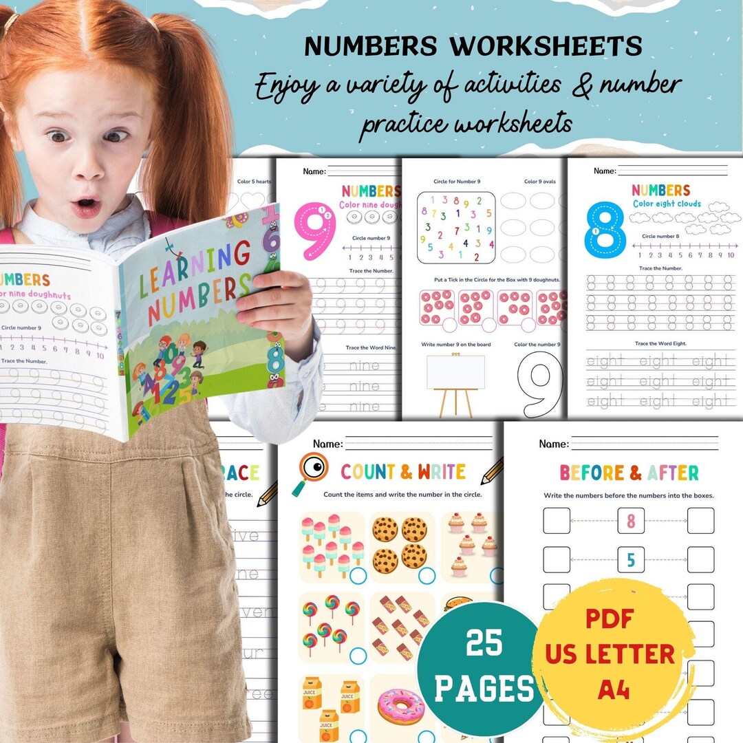 Montessori Printable Toddler Worksheets, Preschool Kindergarten ...
