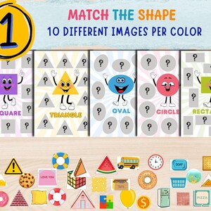 Shapes Matching Activity, Kindergarten Printable Shape Recognition ...