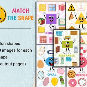Shapes Matching Activity, Kindergarten Printable Shape Recognition ...