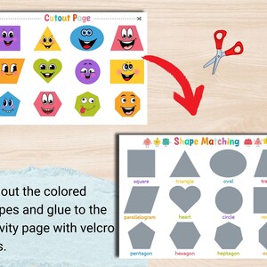 Shapes Matching Activity, Kindergarten Printable Shape Recognition ...