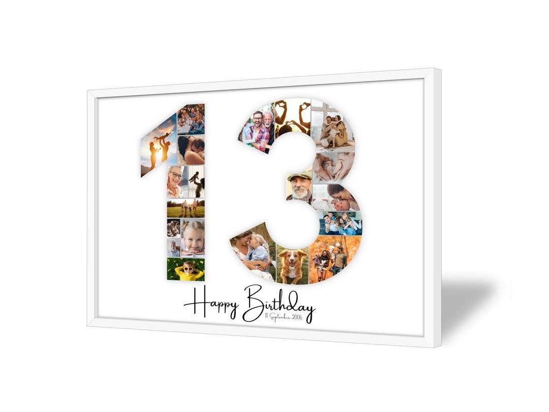 13th Birthday Photo Collage | 13th Birthday Gift | 20 Pictures | Photo ...