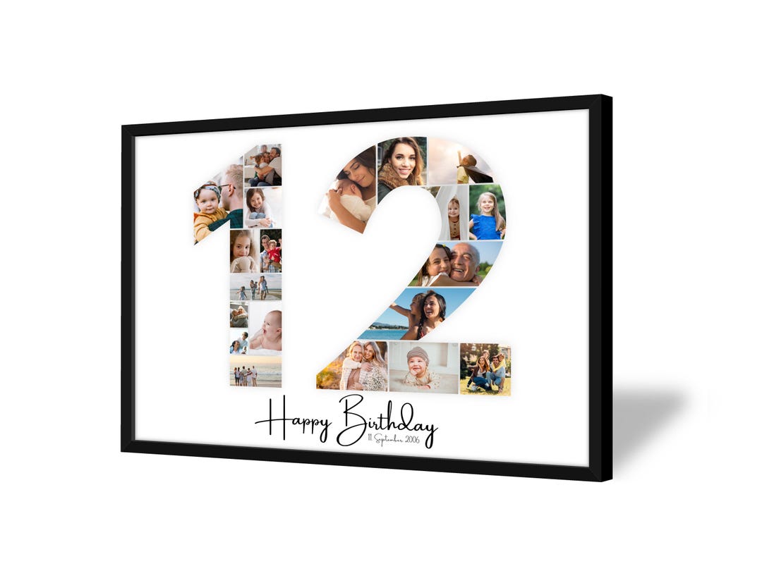 12th Birthday Photo Collage | 12th Birthday Gift | 20 Pictures | Photo ...