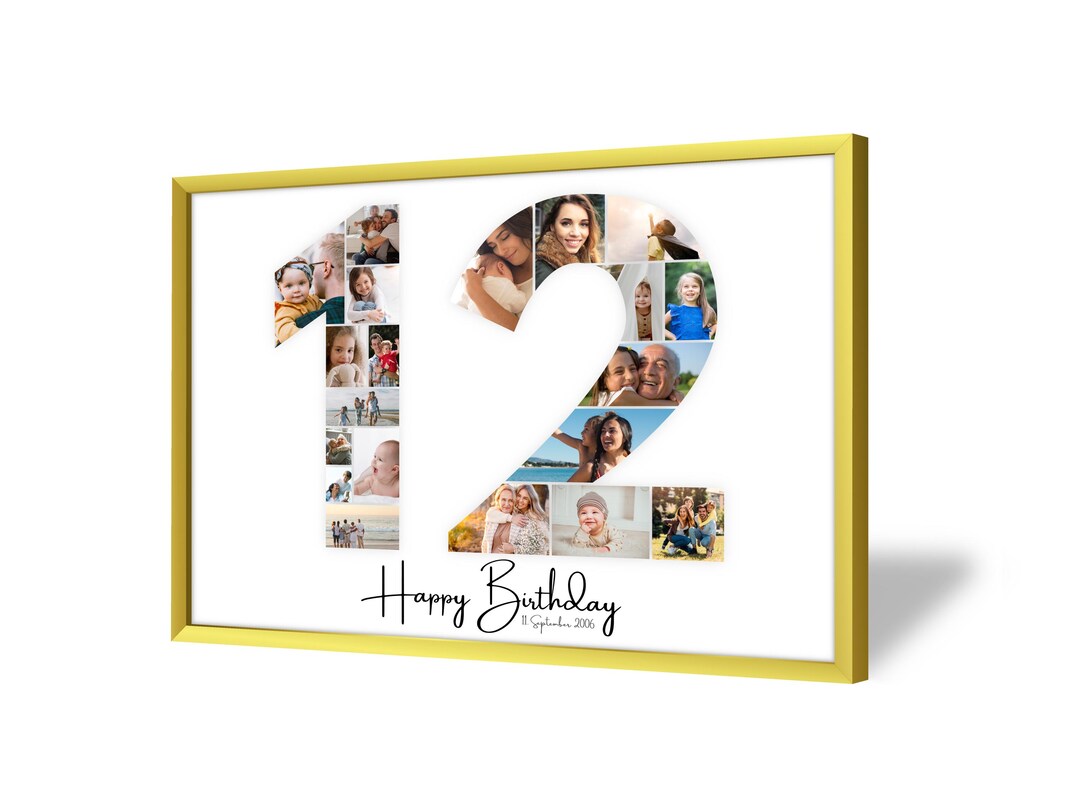 12th Birthday Photo Collage | 12th Birthday Gift | 20 Pictures | Photo ...