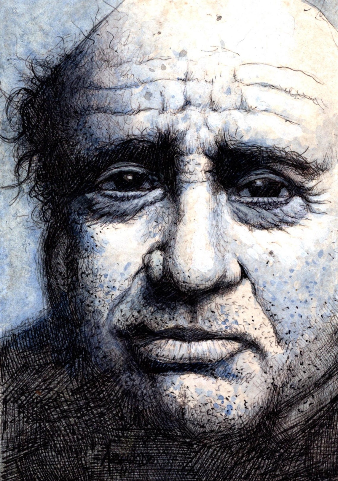 Faces of the Disenfranchised 12, Fine Art Mixed Media, Portrait Art ...