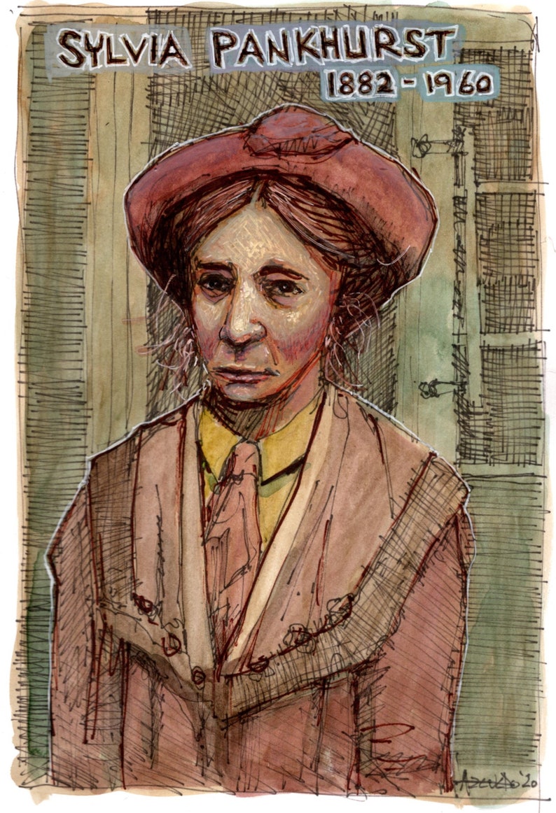 Sylvia Pankhurst Original Art Fine Art Suffragette Womens - Etsy