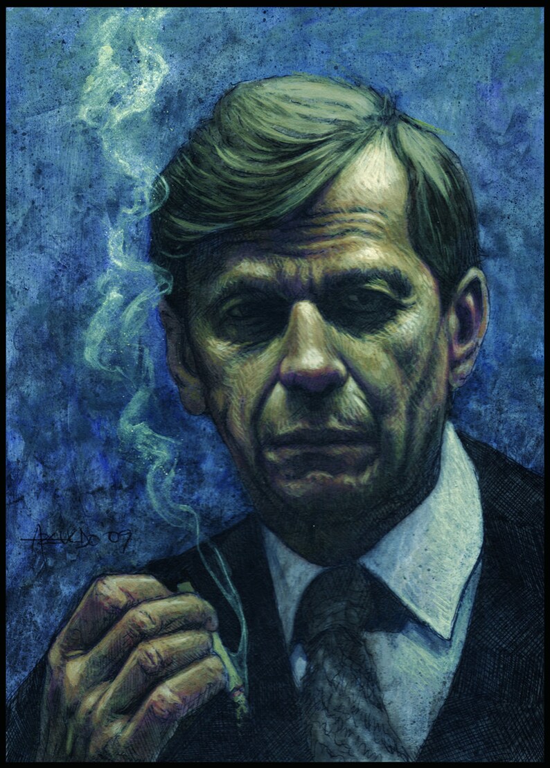Pop Art Fan Art ACEO Card Sketch Card Smoking Man X-files Art | Etsy
