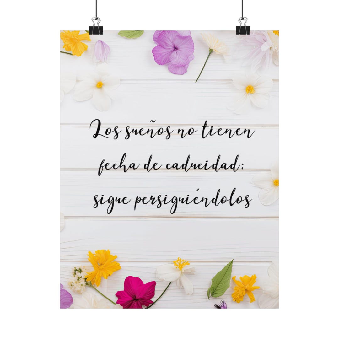 Inspirational Floral Wall Art Poster, Dream Catching Decor ...