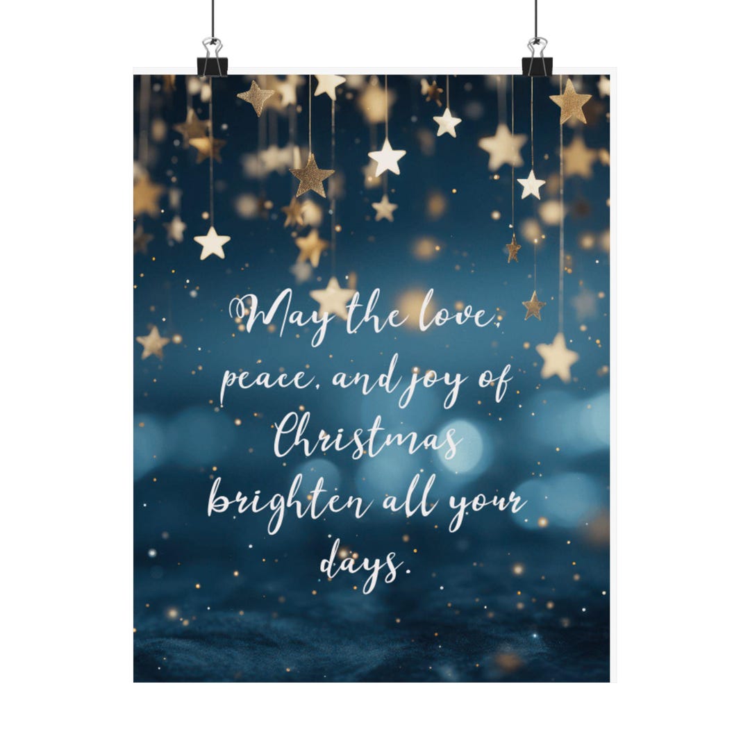 Magical Christmas Poster Collection, Holiday Decor, Starry Night Wall ...