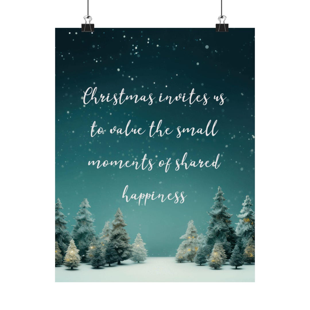 Christmas Poster, Matte Vertical Twist on Holiday Decor, Seasonal Wall ...