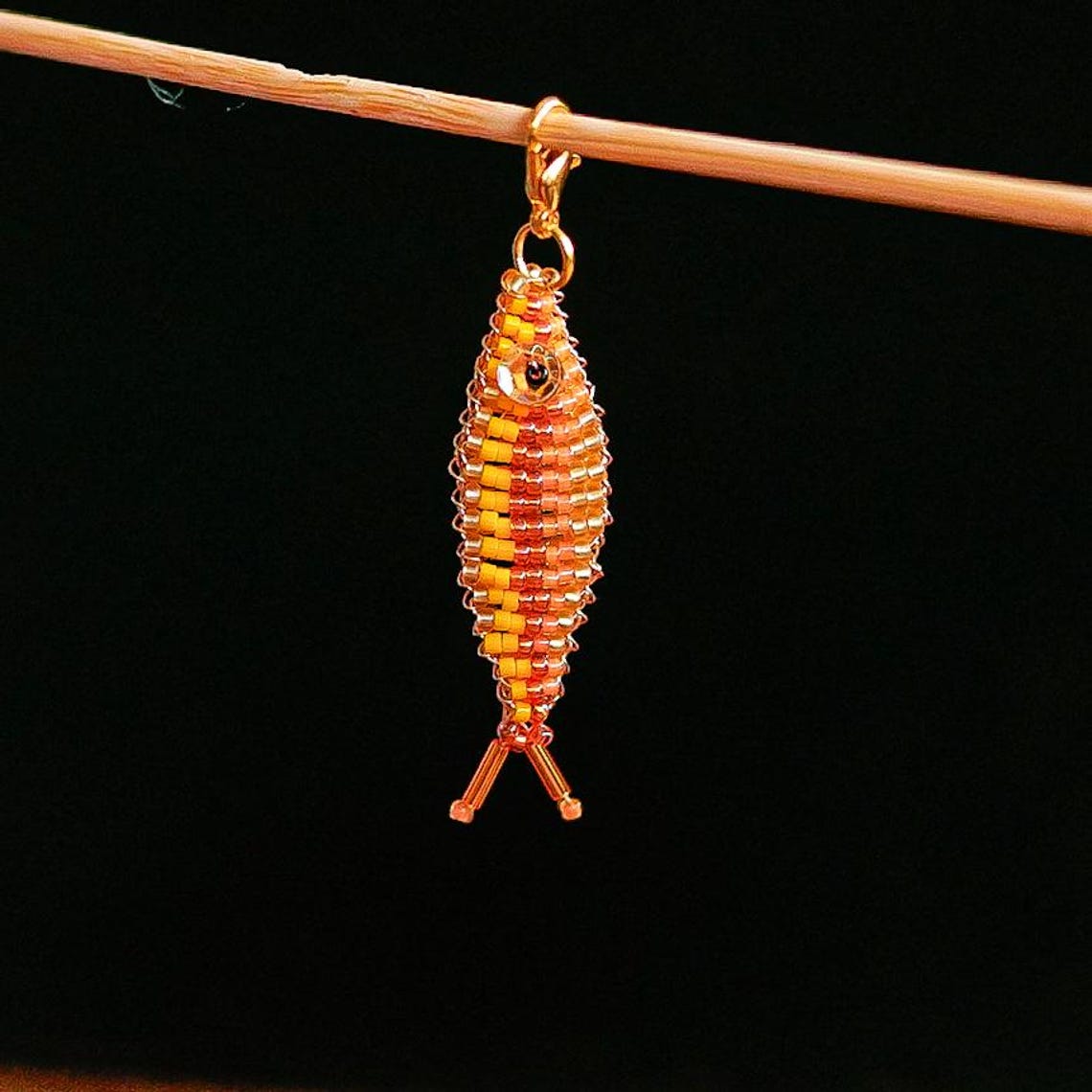 Beautiful Yellow Seed Bead Fish - Etsy