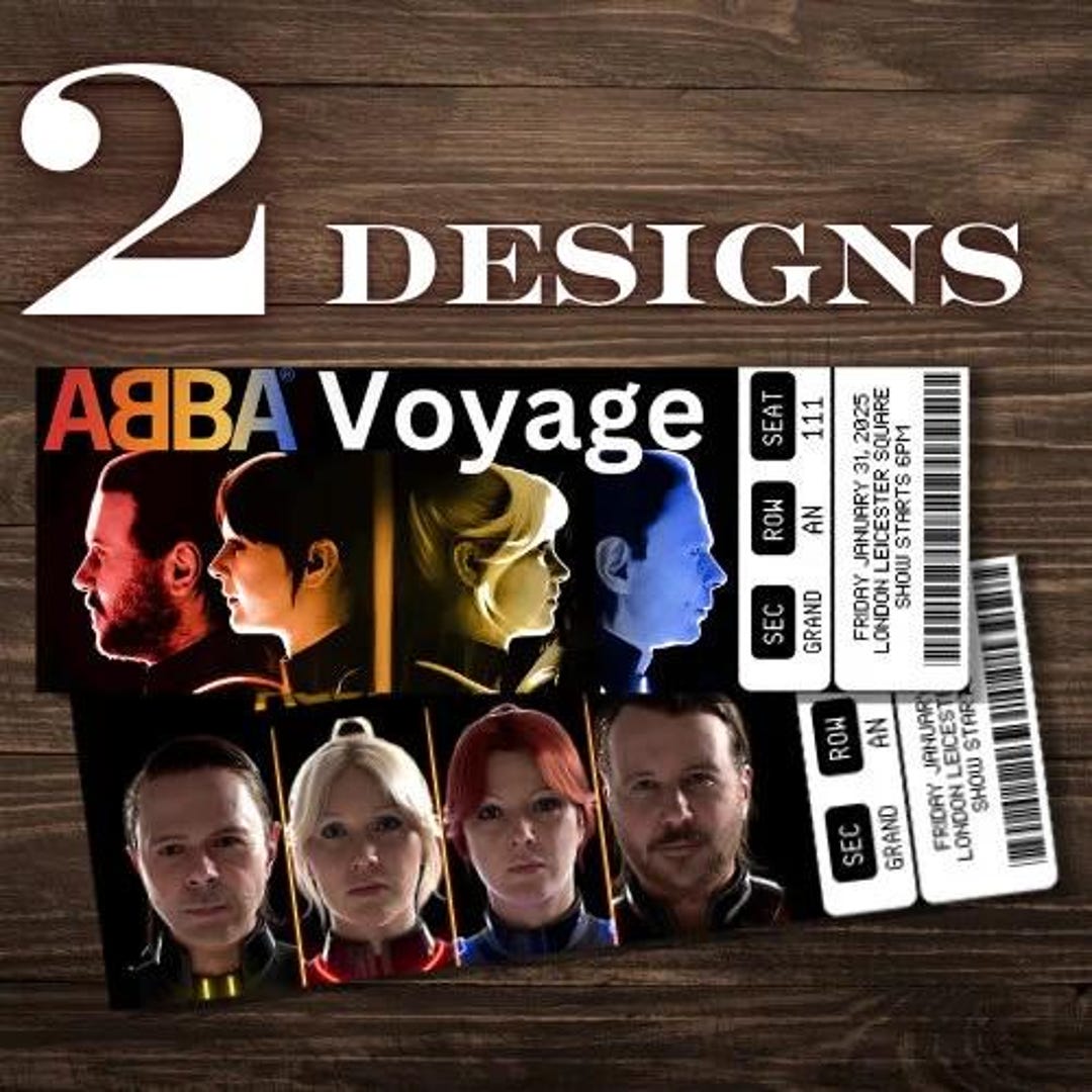 Printable Abba Voyage Theatre Ticket, Instant Download, Personalized ...