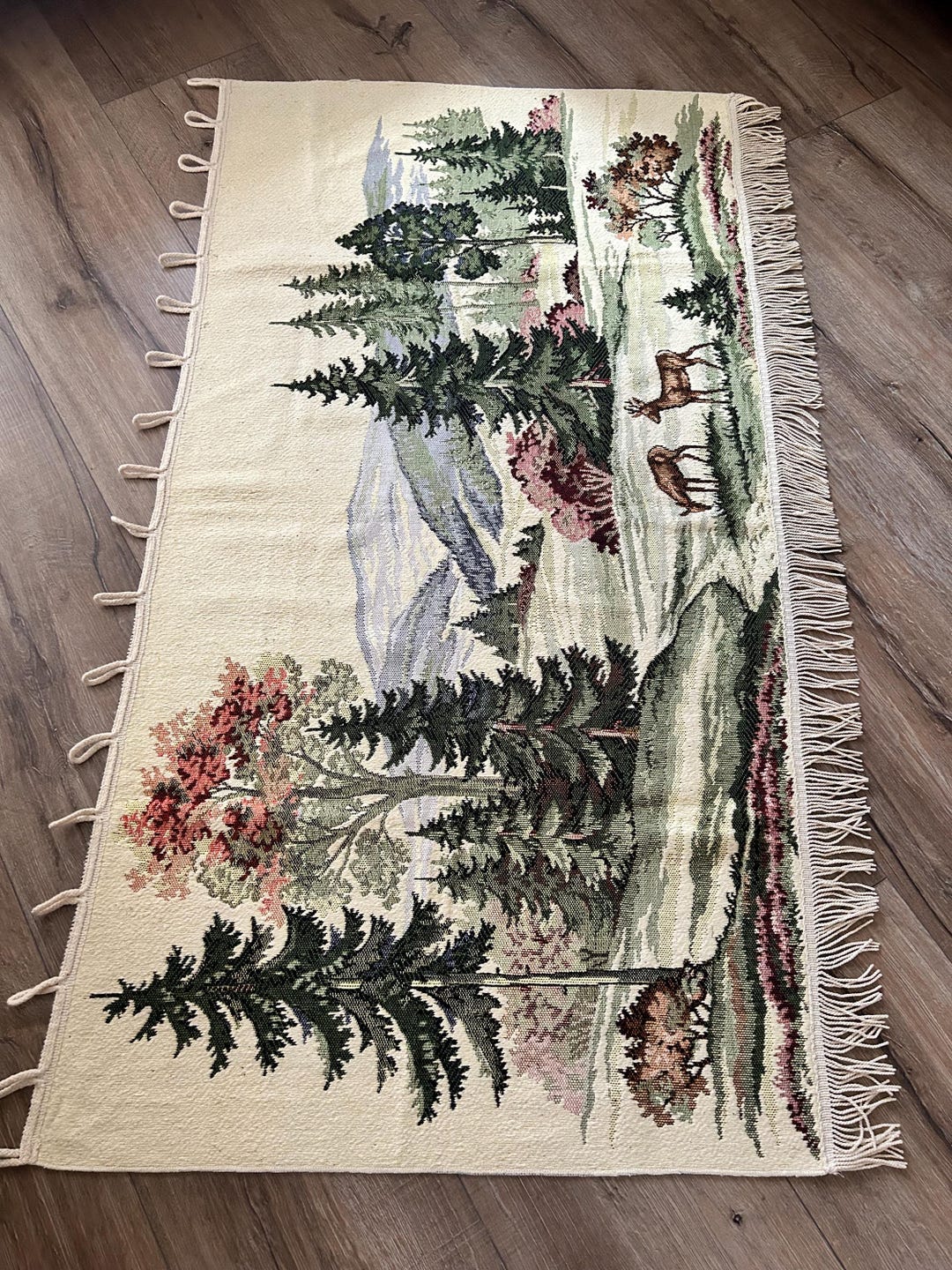 Vintage 1980s German Tapestry Wall Hanging | DDR Gobelin | Linen ...