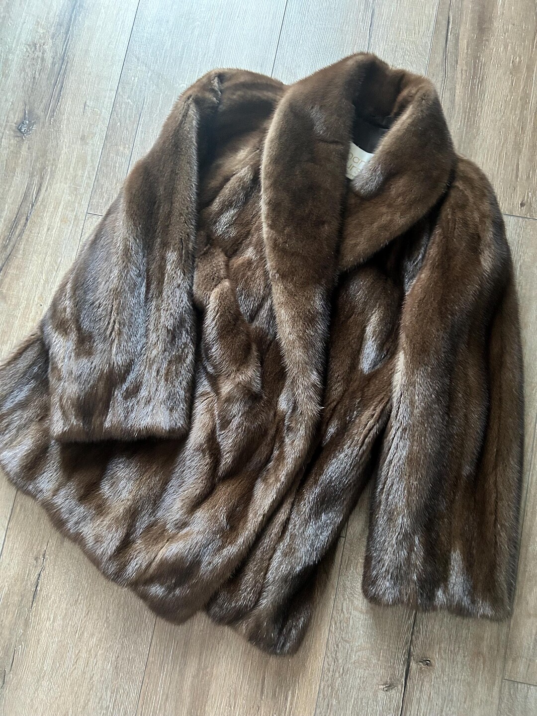Vintage Hobgman Furs Coat | Genuine Nut Brown Fur | Soft & Supple Real ...