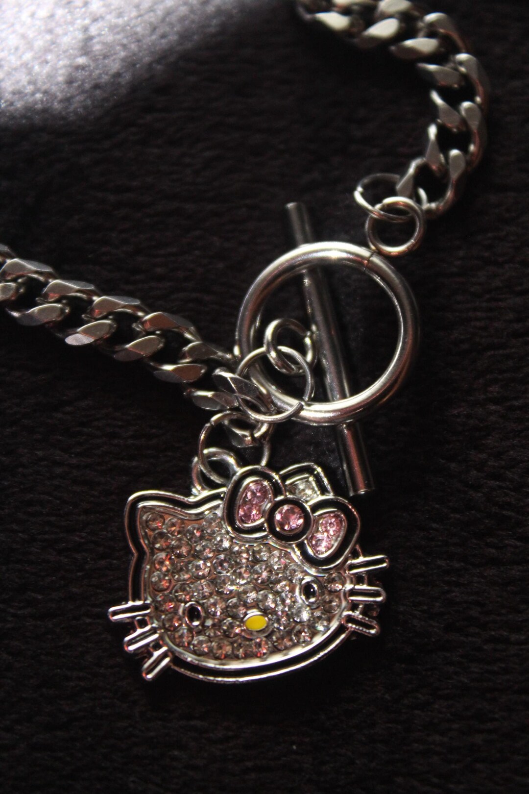 Y2K Mcbling Hello Kitty Inspired Necklace - Etsy