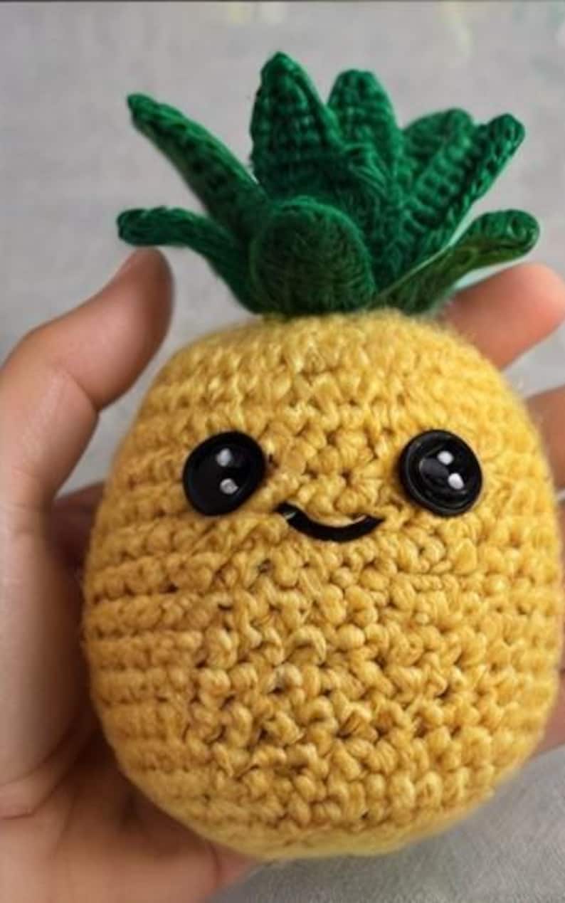 Crochet Amigurumi Pineapple Pattern – Fun DIY Fruit Toy Tutorial ...
