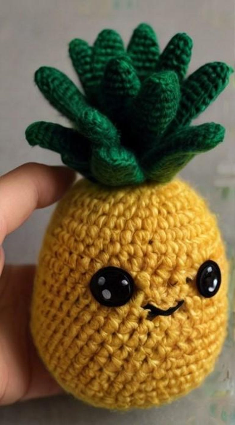 Crochet Amigurumi Pineapple Pattern – Fun DIY Fruit Toy Tutorial ...