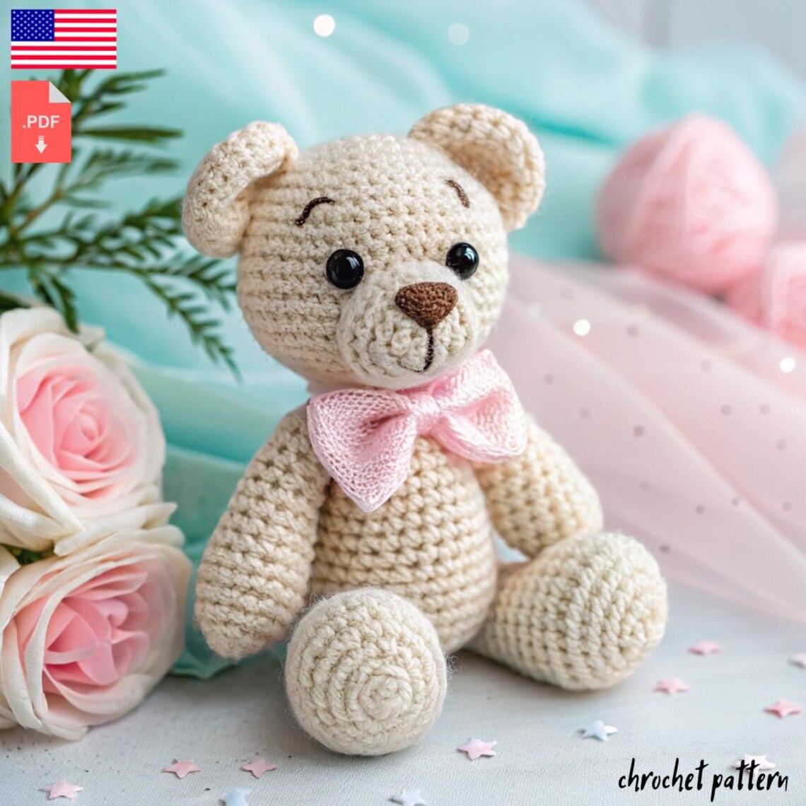 Crochet Amigurumi Cuddle Bear Pattern – Fun DIY Animals Tutorial ...