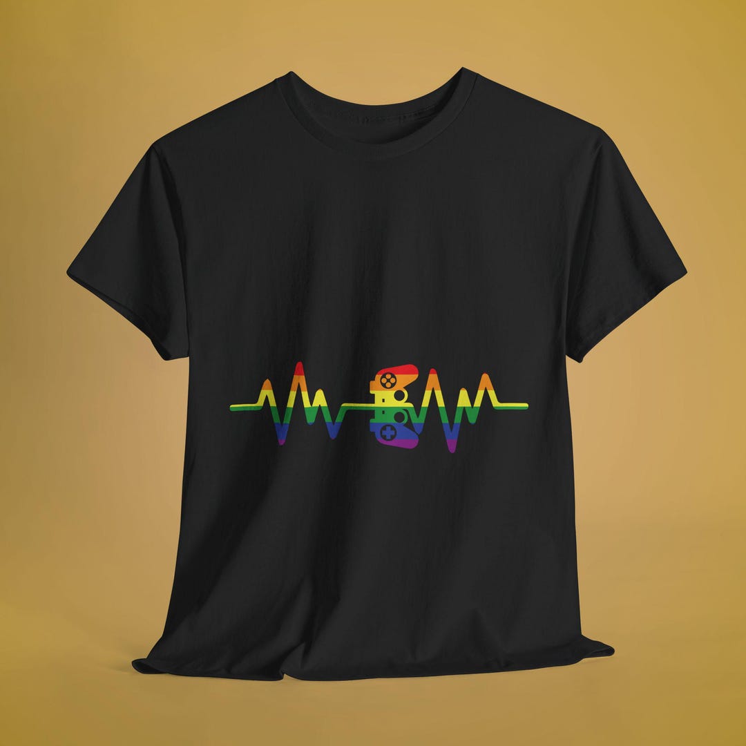Gaymer Lgbt Graphic Controller Unisex Heavy Cotton Tee, Gamer Shirt ...