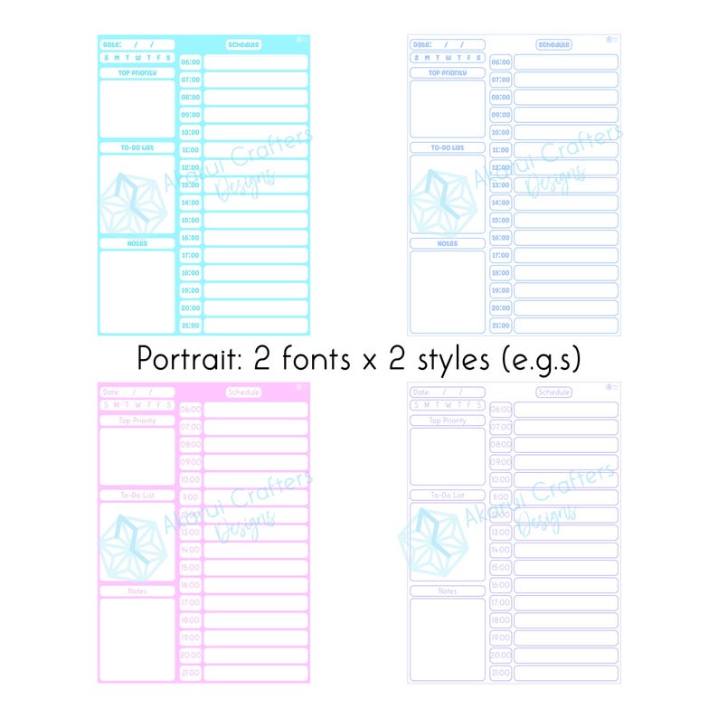 Digital/printable/fillable Undated Daily Planner - Minimalist & Simple ...