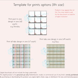 Demon Slayer / Kimetsu No Yaiba Inspired Notepad/stickies/post Its/tabs ...
