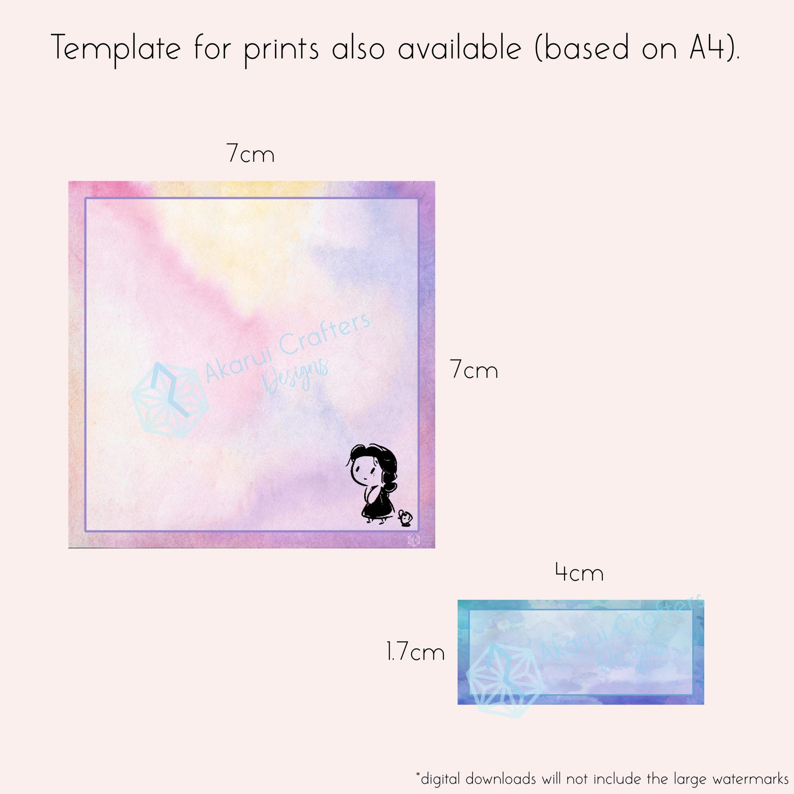 Disney Princess Inspired Notepad/stickies/post Its/tabs - Digital ...