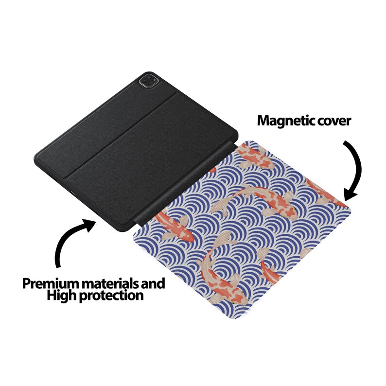 Koi Fish iPad Case Japanese Cover for iPad 12.9, 10.9, iPad Pro 13 ...