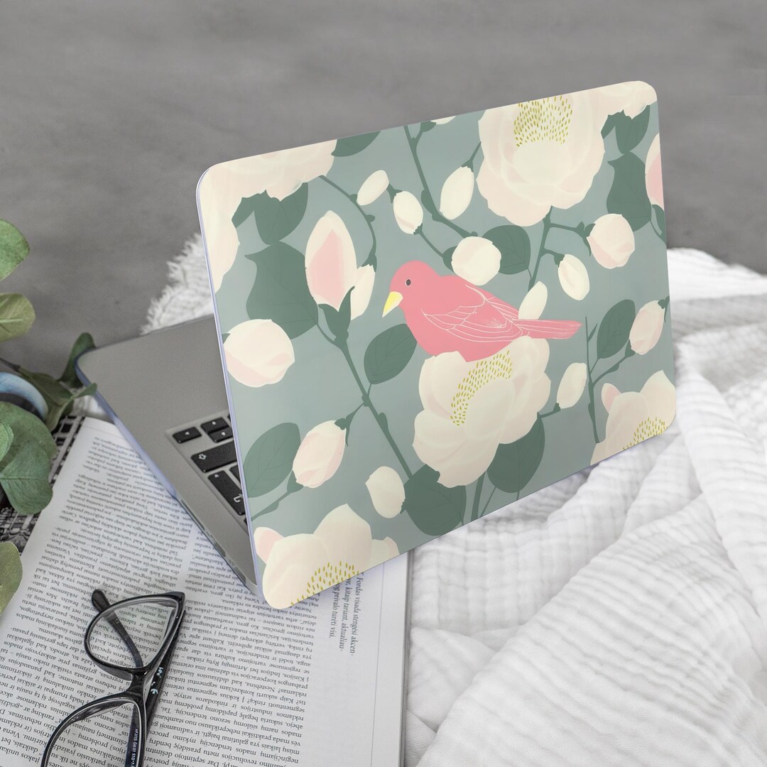 Bird MacBook Case Floral Laptop Skin, PC Cover for Mac Book Pro 16, 15 ...