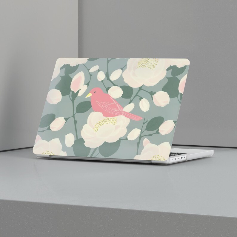Bird MacBook Case Floral Laptop Skin, PC Cover for Mac Book Pro 16, 15 ...