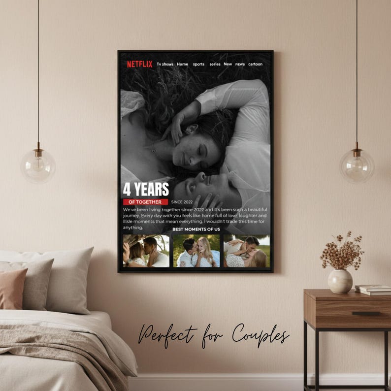 Custom Netflix Style Canva Print Template | Editable Love Movie Poster ...