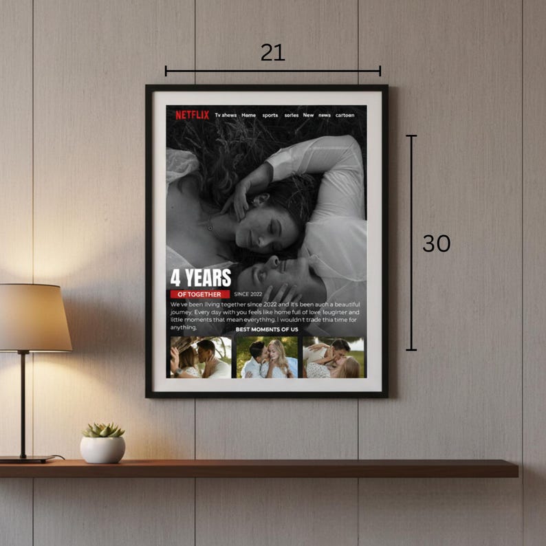 Custom Netflix Style Canva Print Template | Editable Love Movie Poster ...