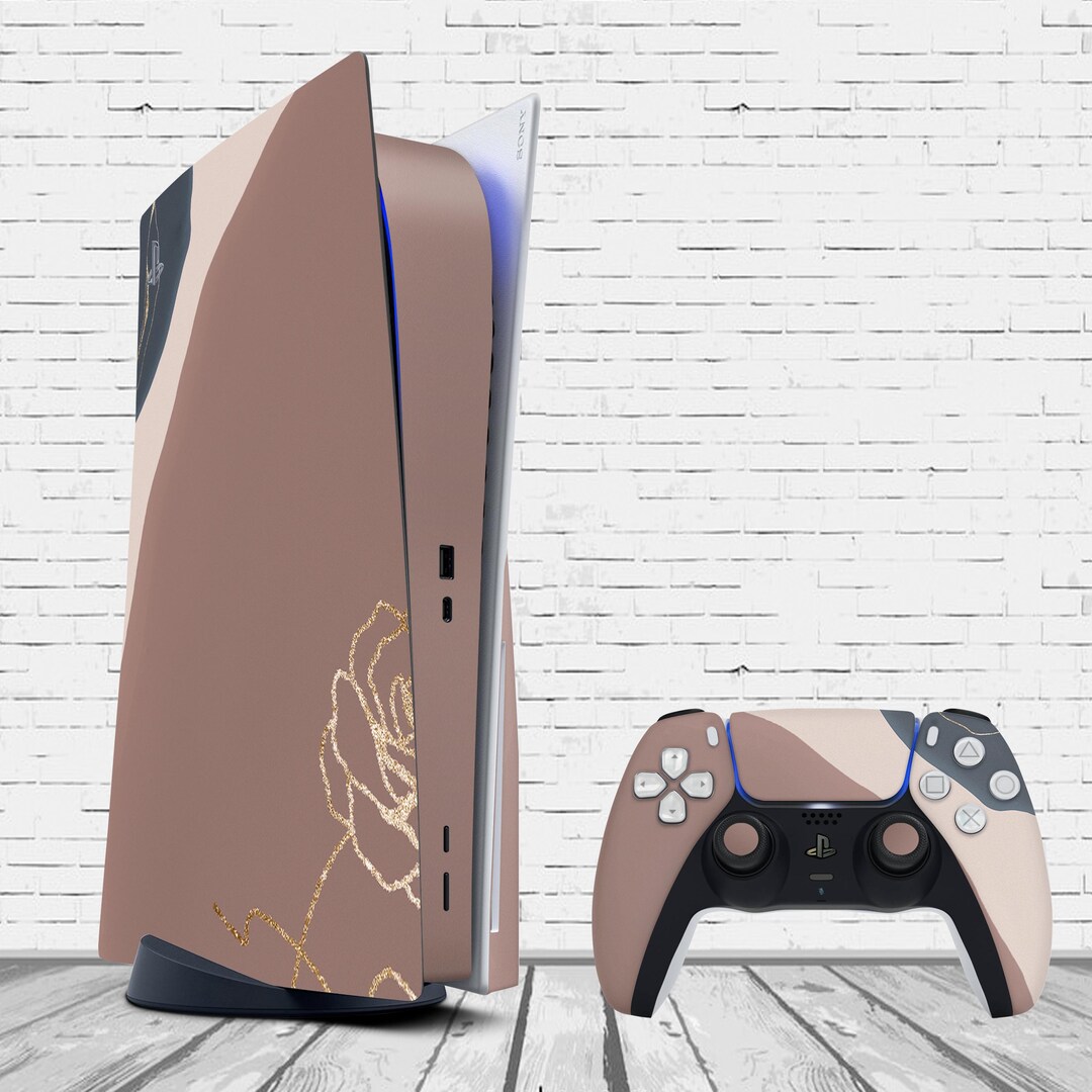 PS5 Skin Rose Gold Flower Design PS5 Sticker Rose Gift for Her With ...