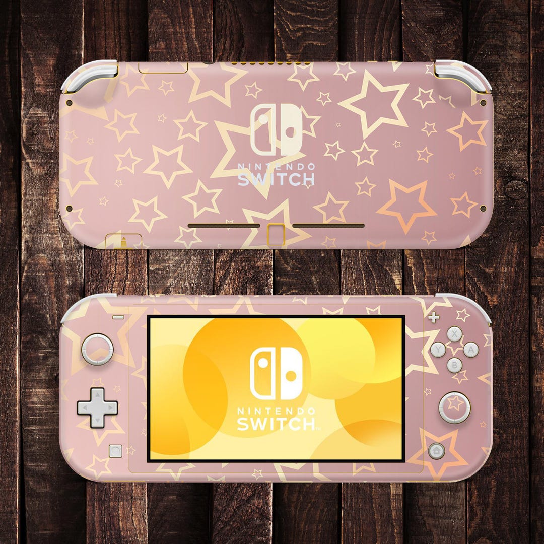 Silver Nintendo Switch Lite Skin Sticker Full Cover Nintendo Lite Stars ...
